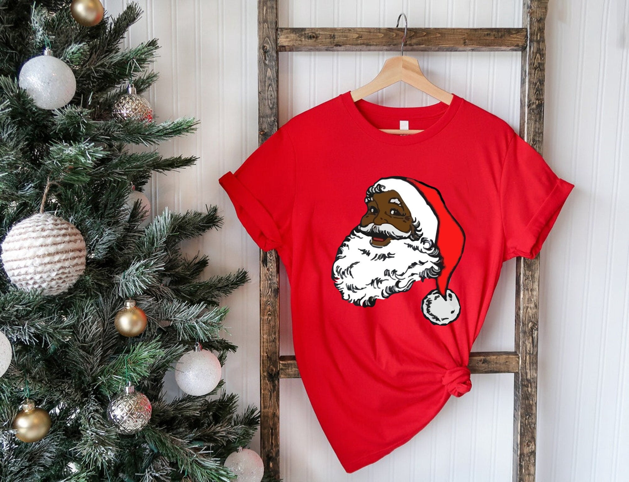 Black Santa Claus Shirt, Black Santa Claus Tee, African American ...