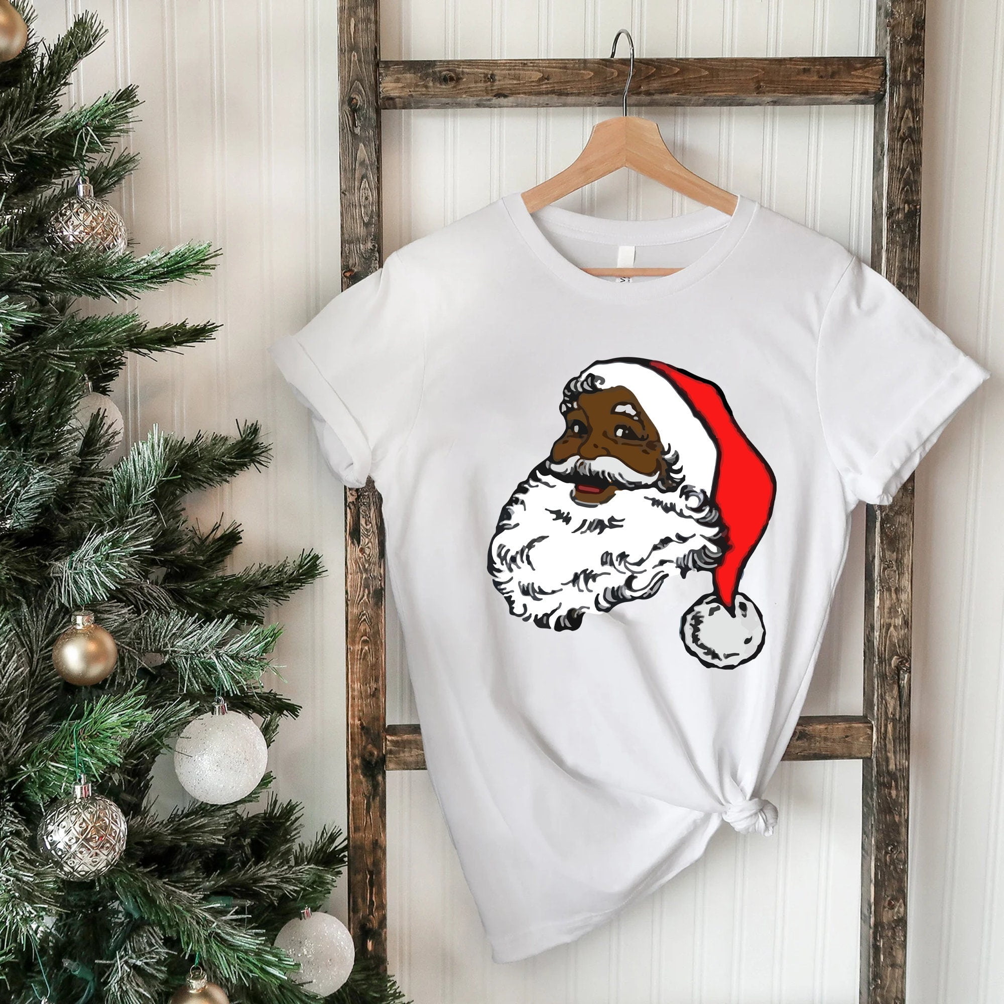 Black Santa Claus Shirt, Black Santa Claus Tee, African American ...