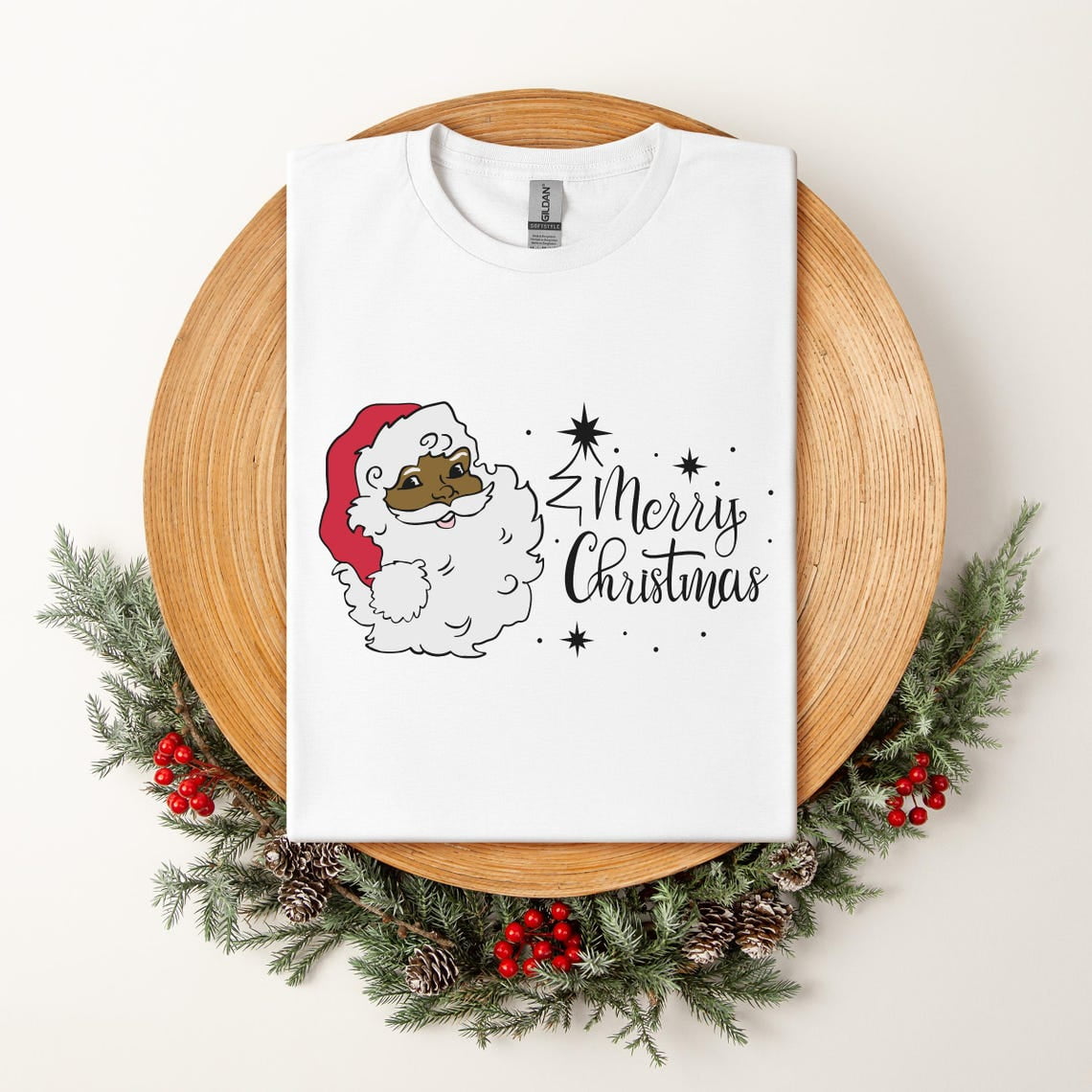 Black Santa Claus Shirt, Black Santa Tee, African American Tee, African ...