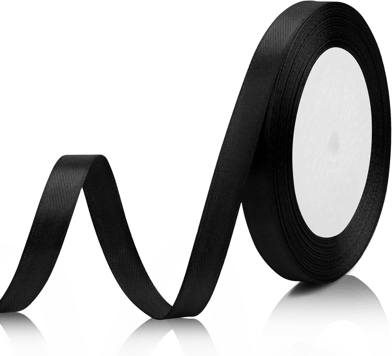 Black Satin Ribbon - 3/8 Inch, 25 Yds - Gift Wrapping, Flower Bouquet ...