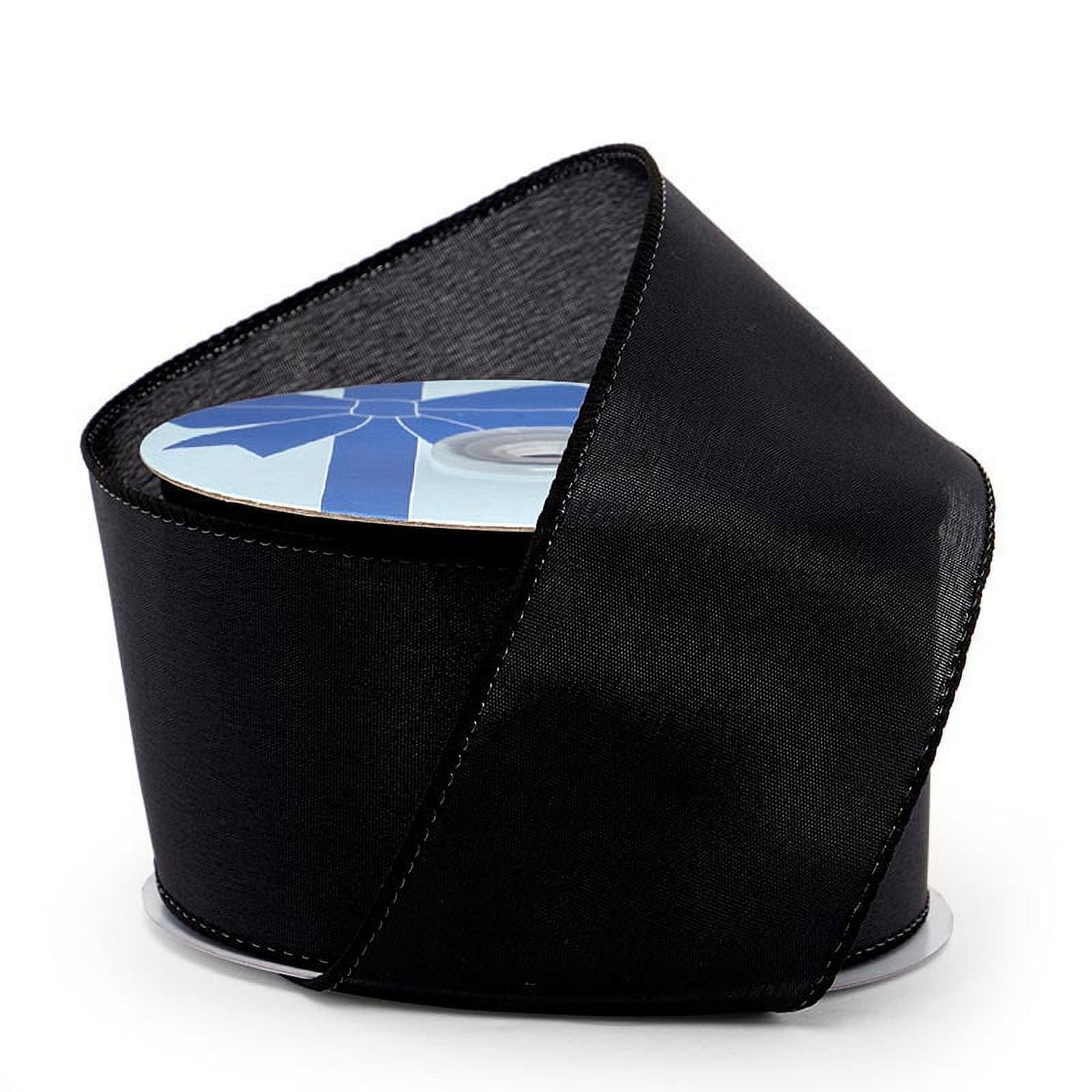 Black Satin Wired Ribbon 1 1/2" X 25 Yards by Paper Mart - Walmart.com