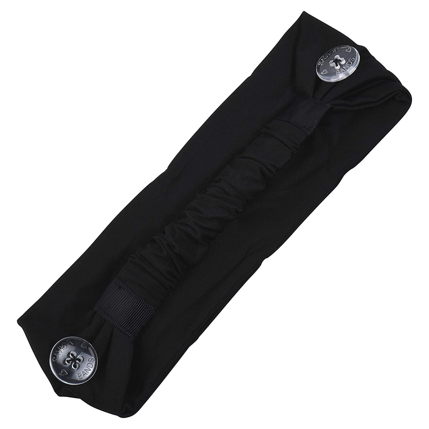 Black Savior Bands Headband with Buttons - Walmart.com