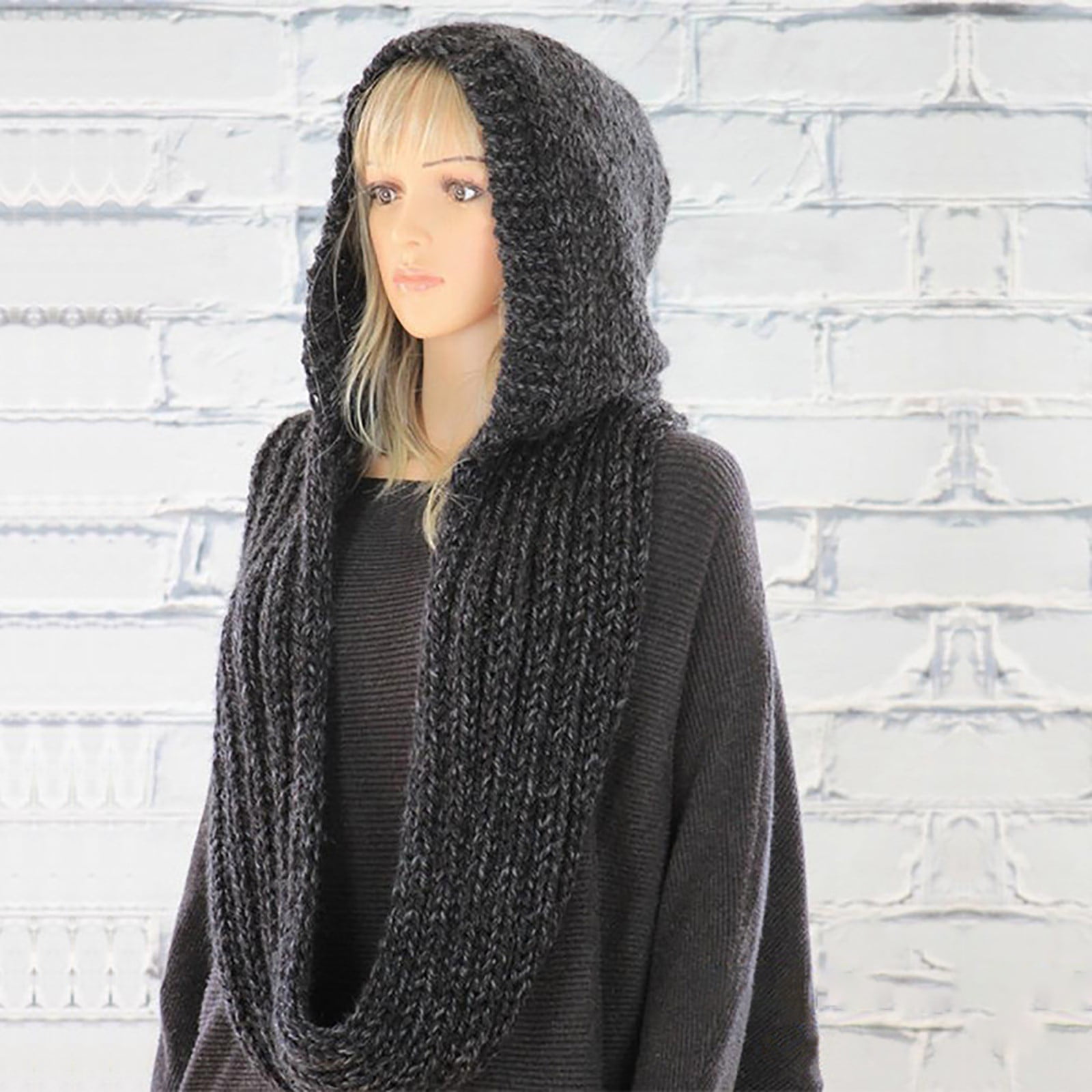 Black Scarf 5 Colors Autumn Winter Women Outdoor Thick Outdoor Warm ...