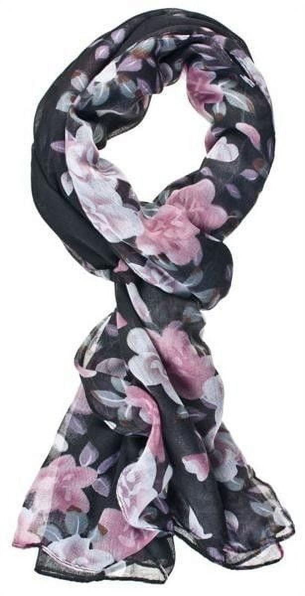 Black Scarf With Pink & White Roses by Ganz - Walmart.com