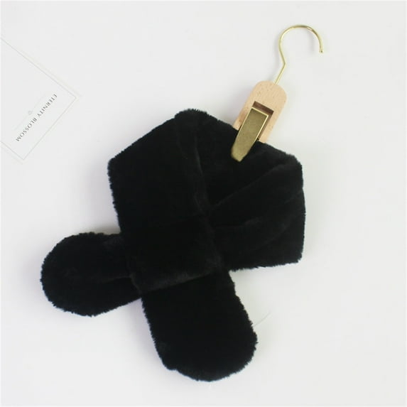 Black Scarfs Scarf Fleece Boys Girls Scarf Warm Winter Autumn Kids ...