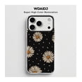 Black Scattered Beige Daisy Clear Phone Case For Iphone 12 13 14 15 16 ...