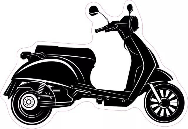 Black Scooter Trike Mo-Pad Sticker Window Decal Phone Decal Water ...