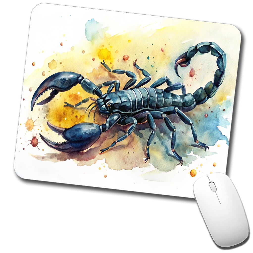 Black Scorpion Watercolor Mouse Pad Low Profile Gaming Mat - Walmart.com