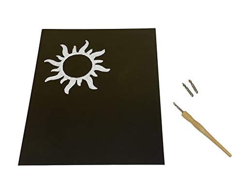 Black Scratchboard 11" x 14", 12 Sheets - Walmart.com