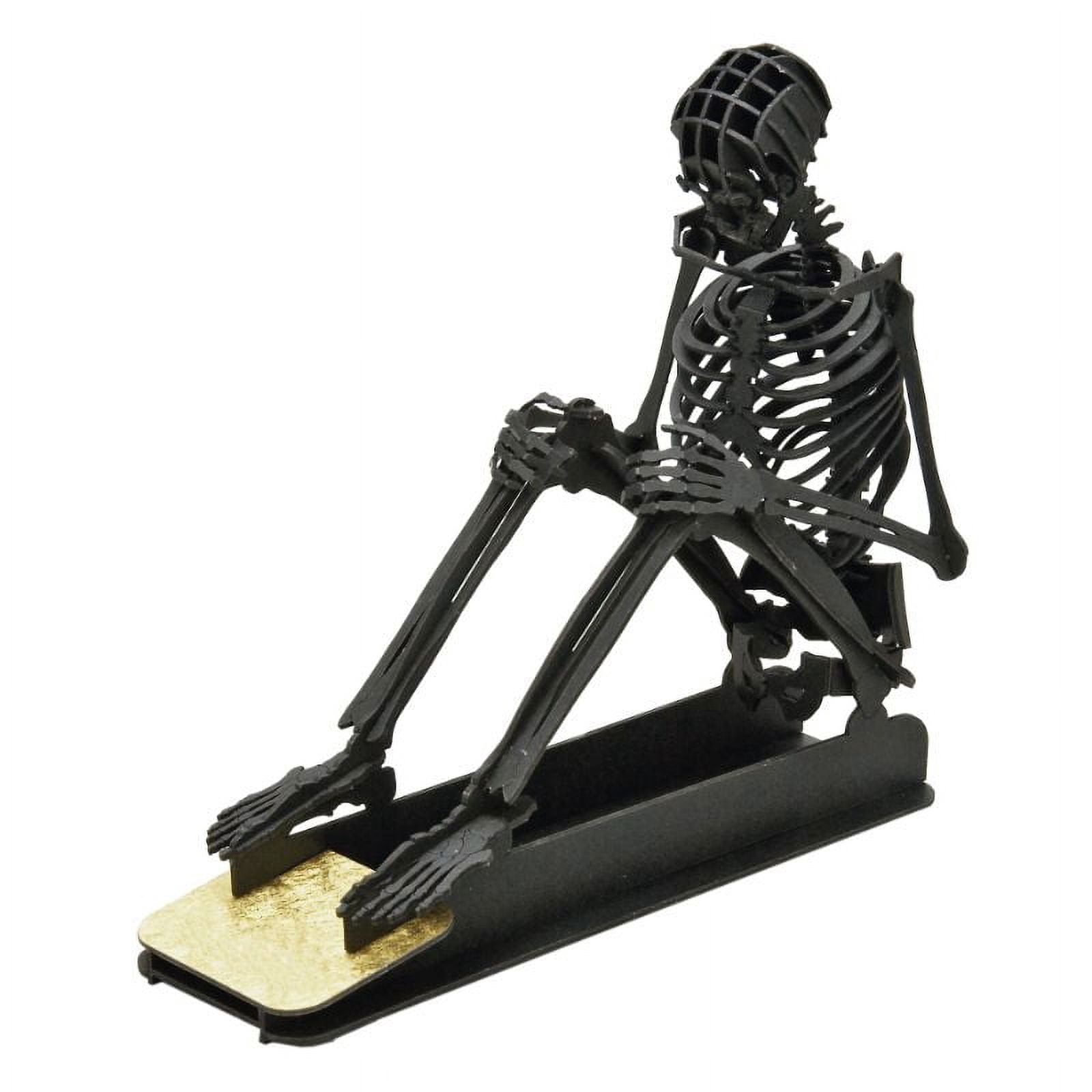 Black Seated Skeleton 59 pieces Premium 3D Paper Puzzle Desktop Craft ...