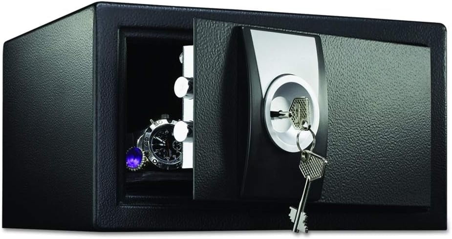 Black Security Safe with Key Lock for Home, Office - Walmart.com