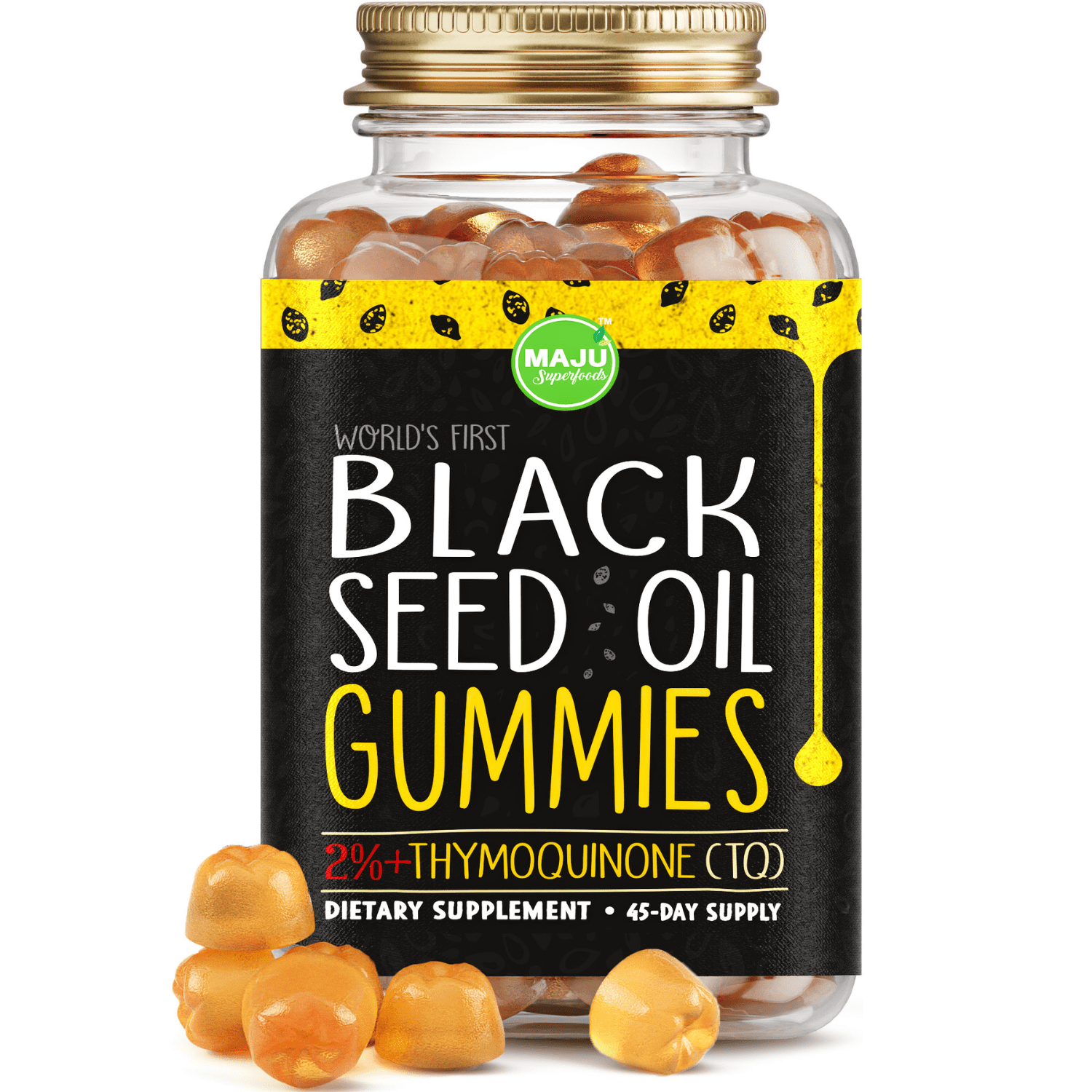 Maju's Black Seed Oil Cold Pressed Gummies (90ct) - World's First ...