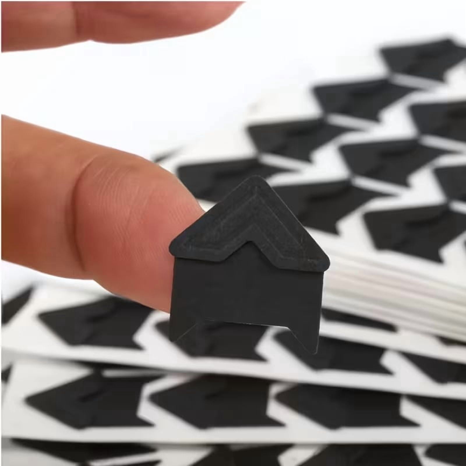 Black Self-Adhesive Plastic Photo Corners - Shiny Irregular Shapes for ...
