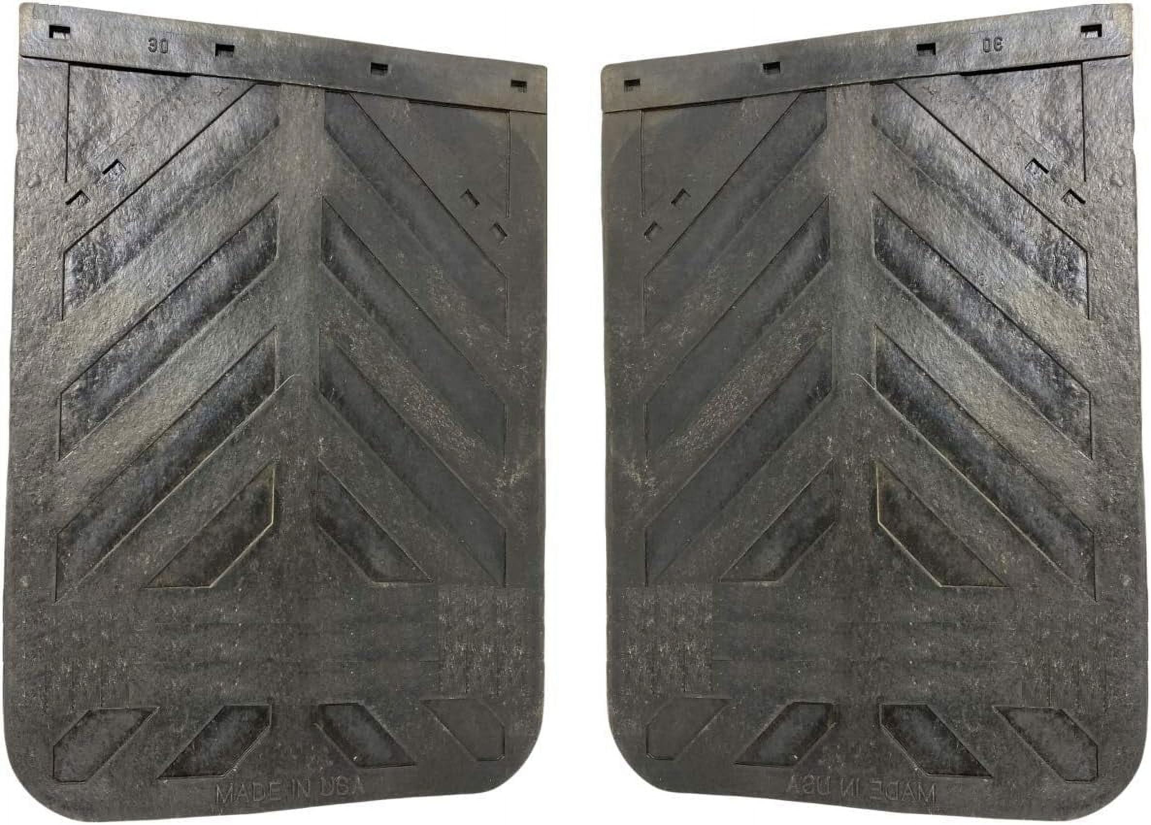 Black Semi Truck and Trailer Mud Flaps - Chevron 24" x 36" Heavy Duty ...