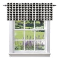 Black Semicircles Window Valance for Kitchen, Boho Layered Modern ...