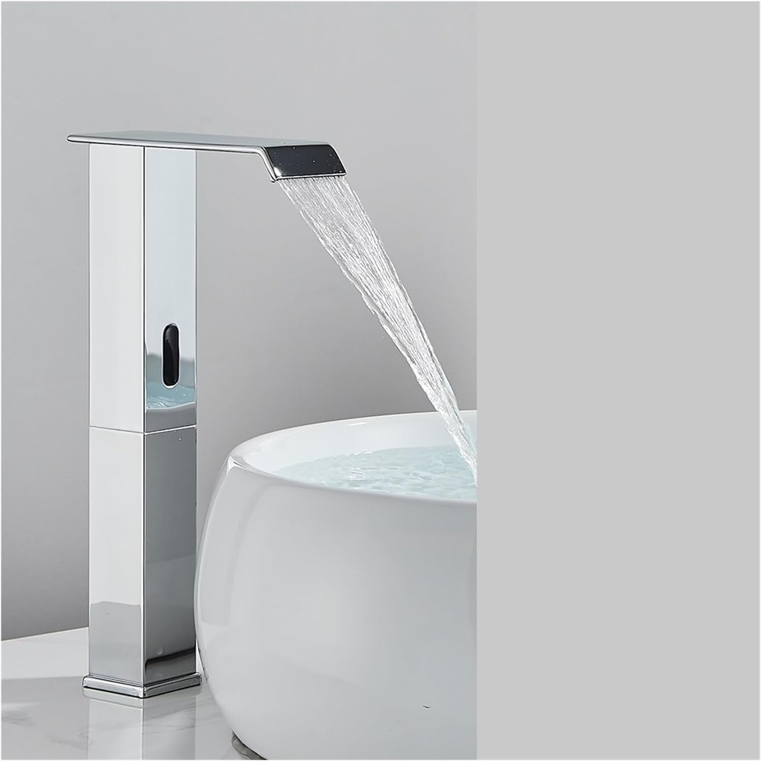 Black Sensor Basin Faucet Bathroom Automatic Sensor Watefall Faucet ...