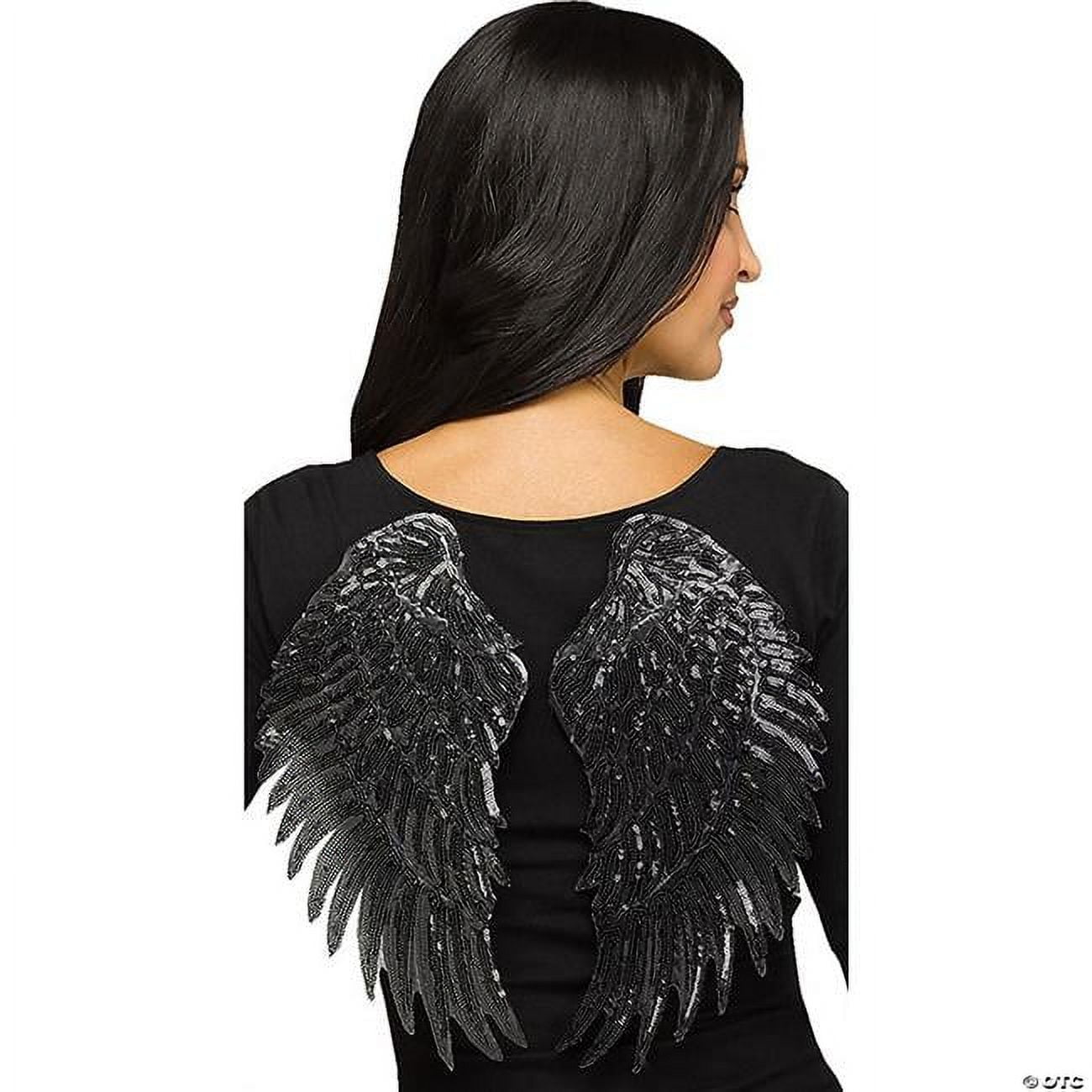 Black Sequin Adult Wings for Costume - Walmart.com