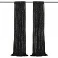 Black Sequin Backdrop Curtain Panels, 2FTx8FT, Wedding/Birthday Party ...