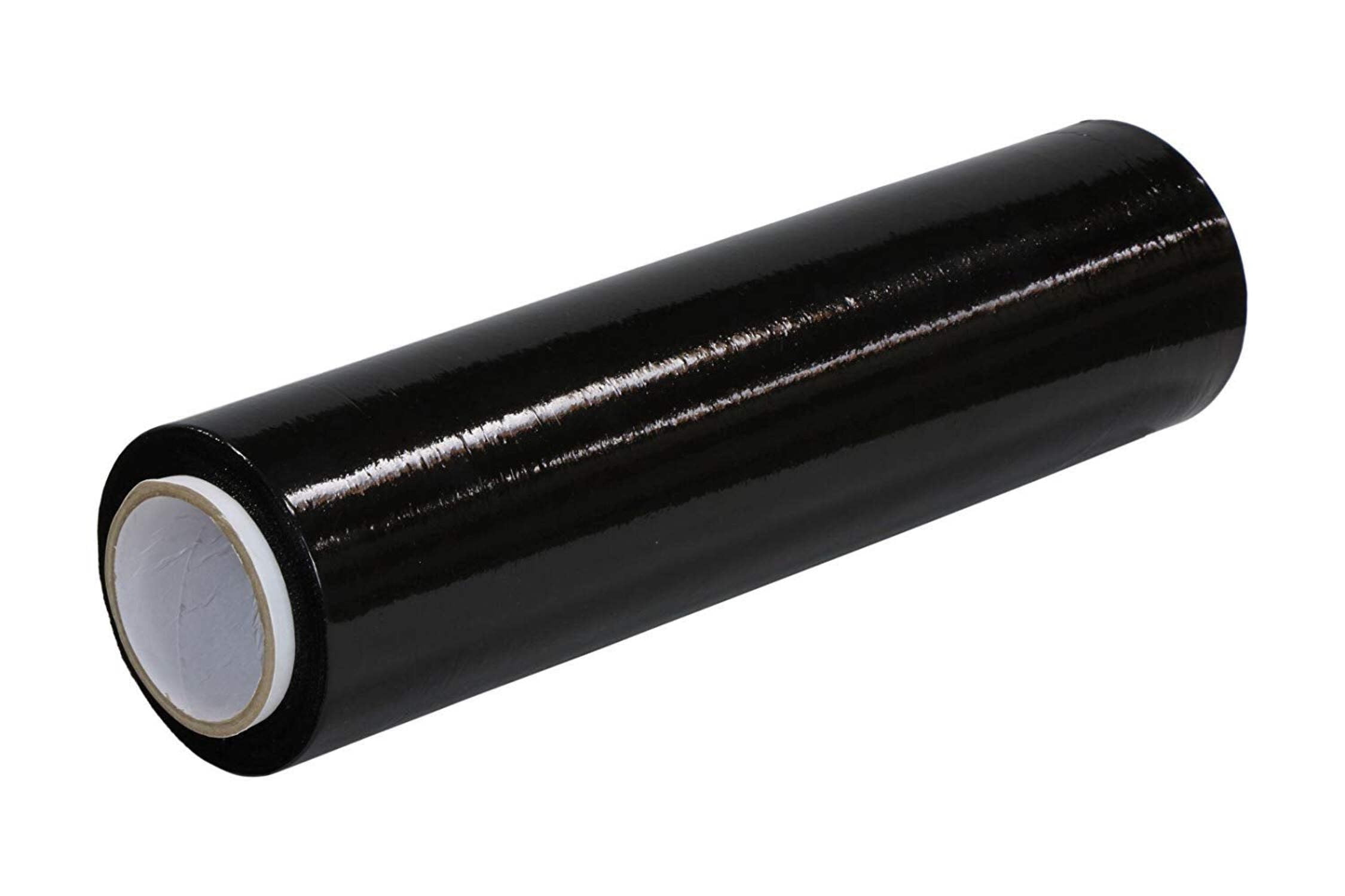 Black Seran Stretch Wrap Rolls Heavy Duty 20 Micron (80 Gauge) Plastic ...