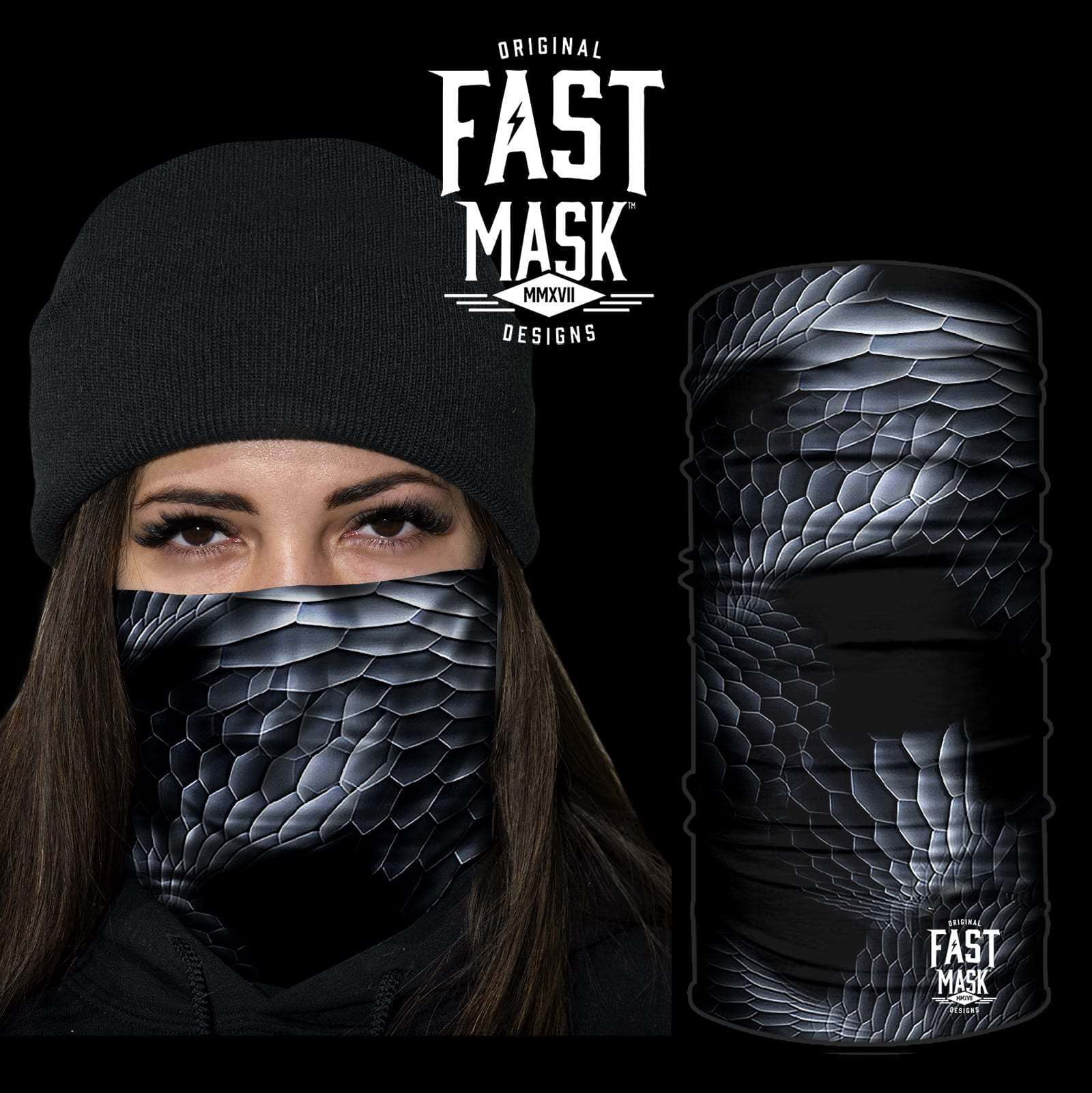 Black Serpent Skin Face Mask - Walmart.com