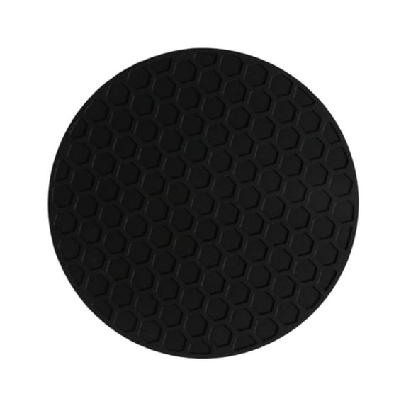 Black Set Of 5 Black Silicone Coasters With Honeycomb Design For Table ...
