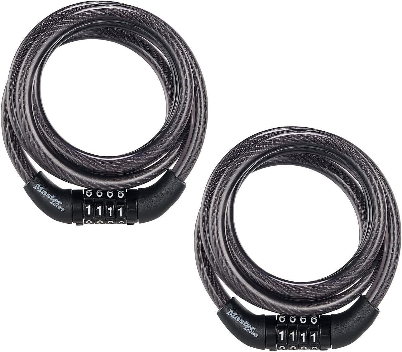 Black Set Preset Combination Bike Lock, Metal Cable Lock has a Weather ...