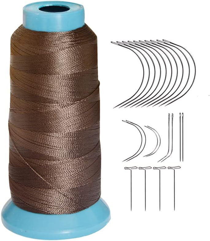 Black Sewing Thread High Strength Polyester Hair Extensions Thread Size ...