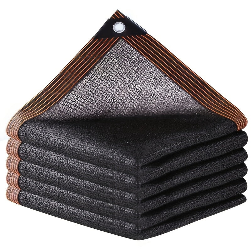 Black Shade Cloth Sunblock Mesh Cover Taped Edge With Grommets, Sun Net ...