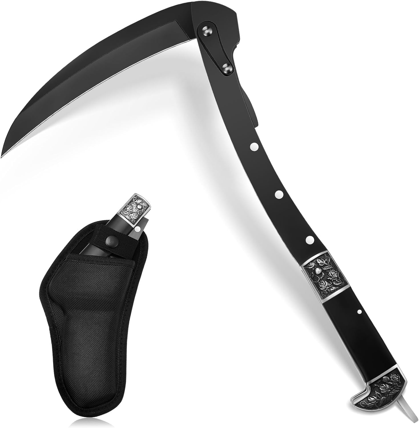 Black Sharp Folding Sickle Garden Tool Portable Safety Grass Hand ...