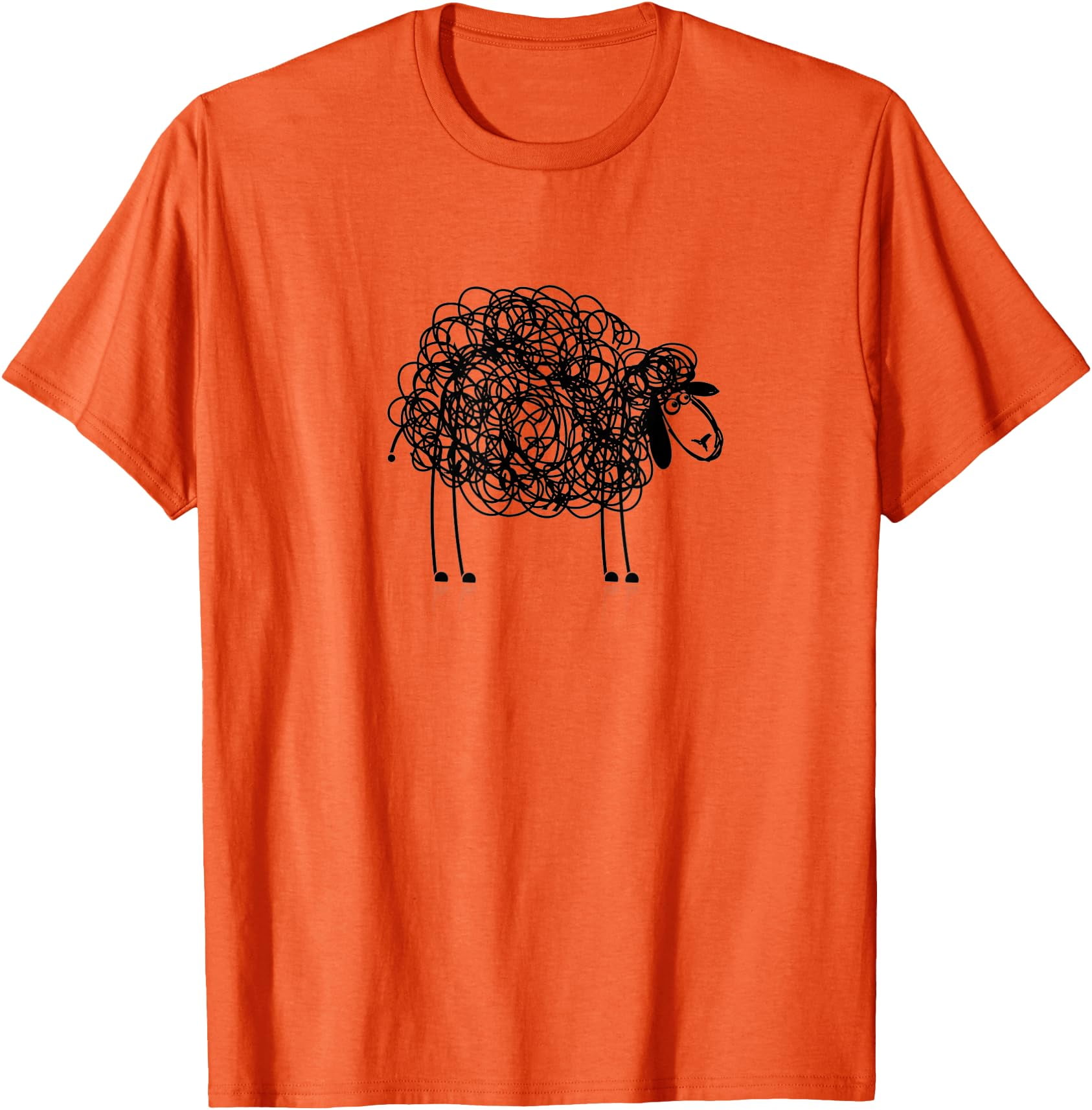 Black Sheep Apparel Doodled With Texta Softstyle Unisex T-Shirt,Orange ...
