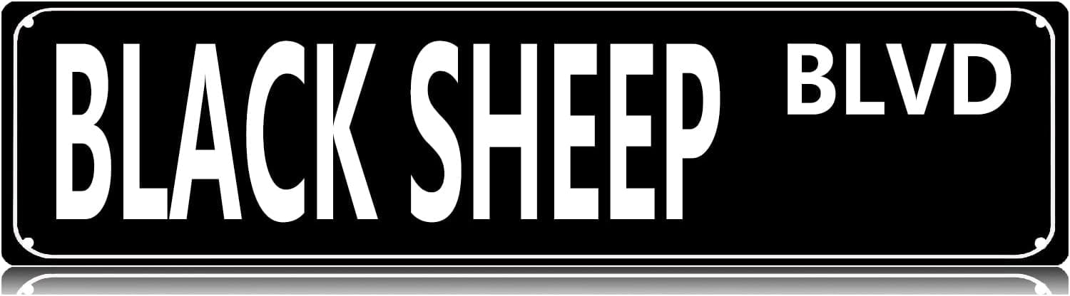 Black Sheep Blvd Metal Street Tin Sign Funny Vintage Slim Tin Signs 16 ...