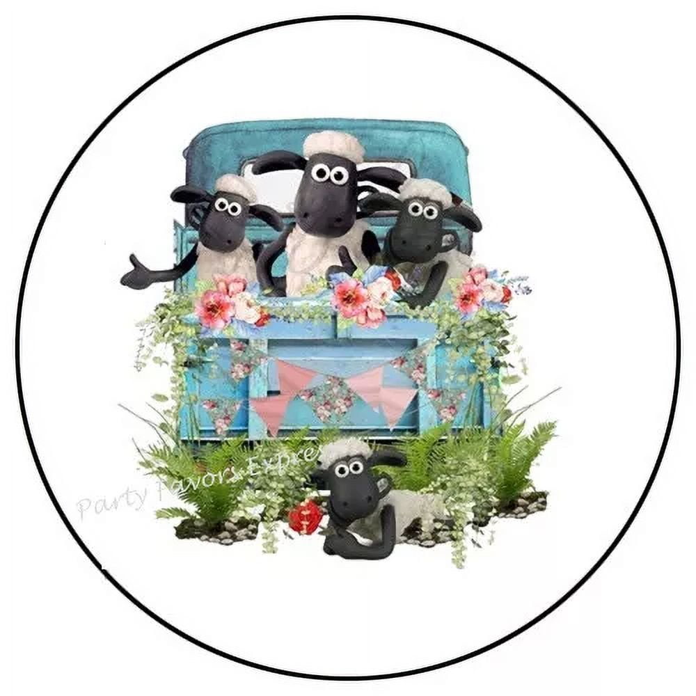 Black Sheep In Truck Envelope Seals Labels Party Favors Stickers Phone ...