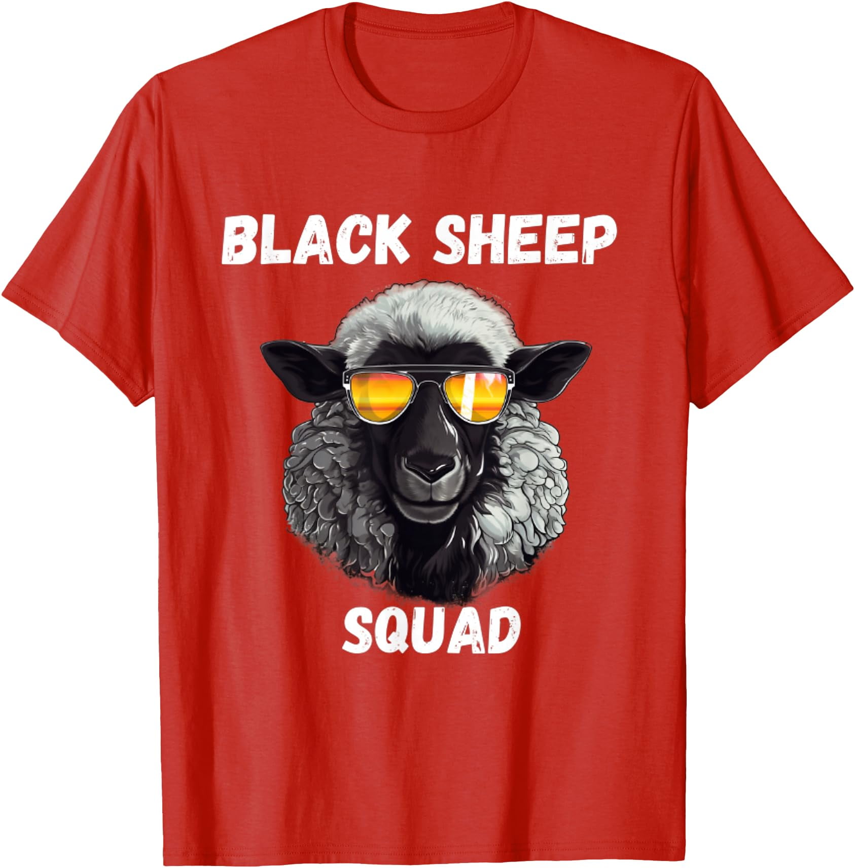 Black Sheep Squad Outcast Sheep in Family Softstyle Unisex T-Shirt,Red ...