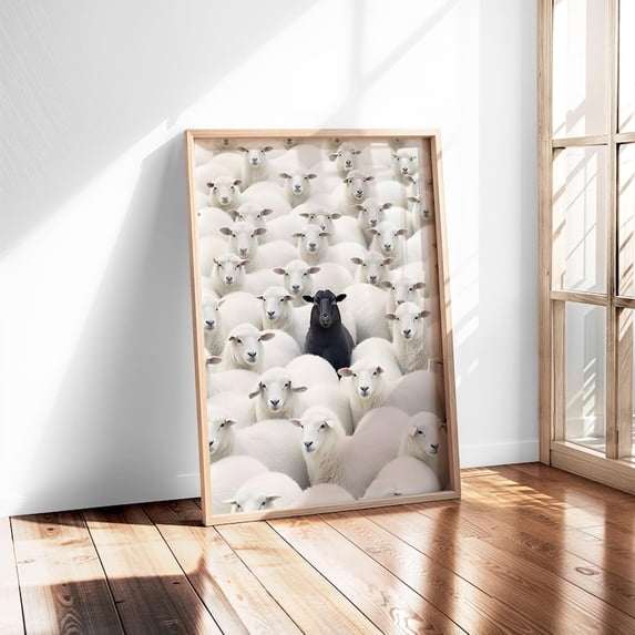 Black Sheep Wall Art – Stand Out Digital Print for Office, Motivational ...