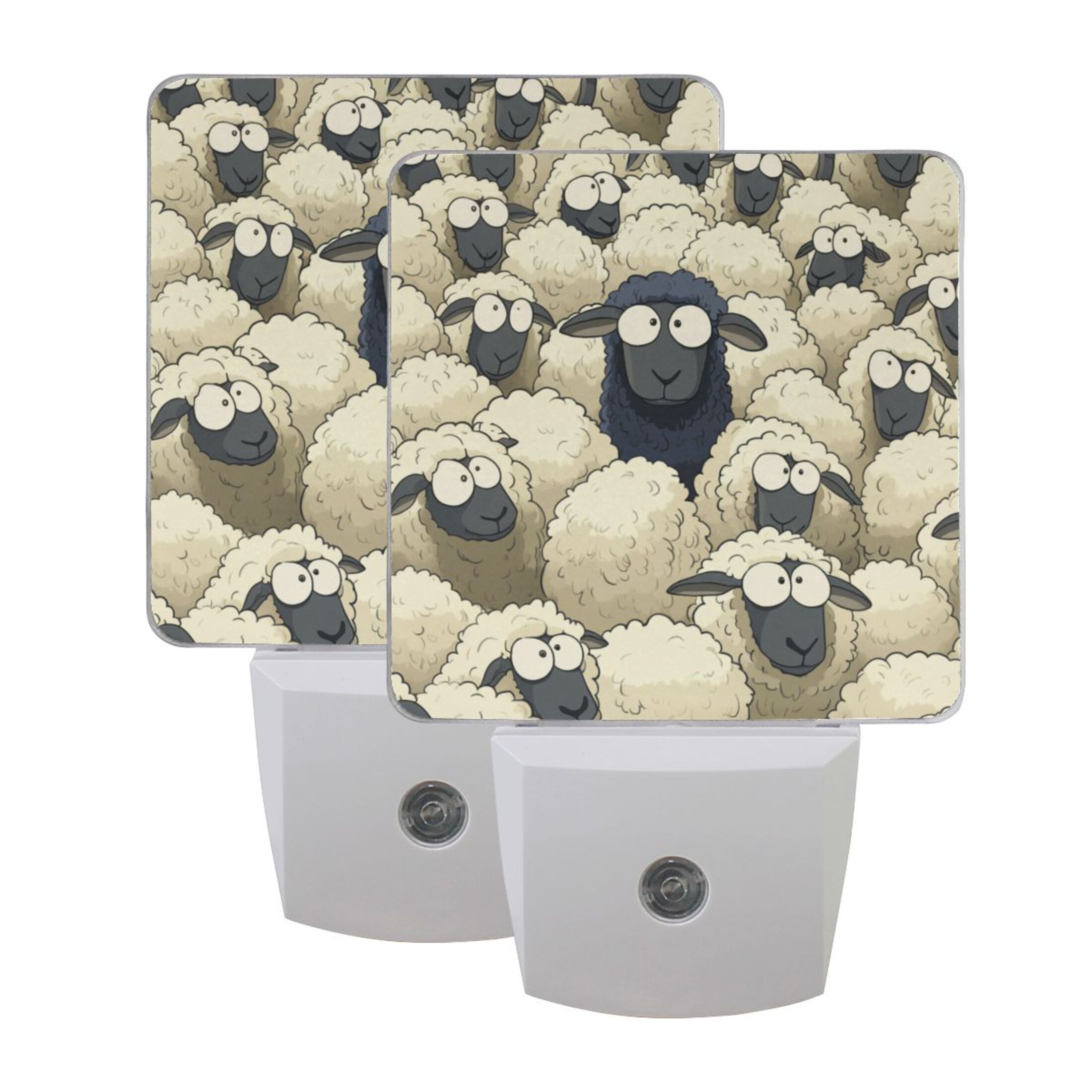 Black Sheep in A White Sheep LED Night Light with Smart Sensor Plug ...