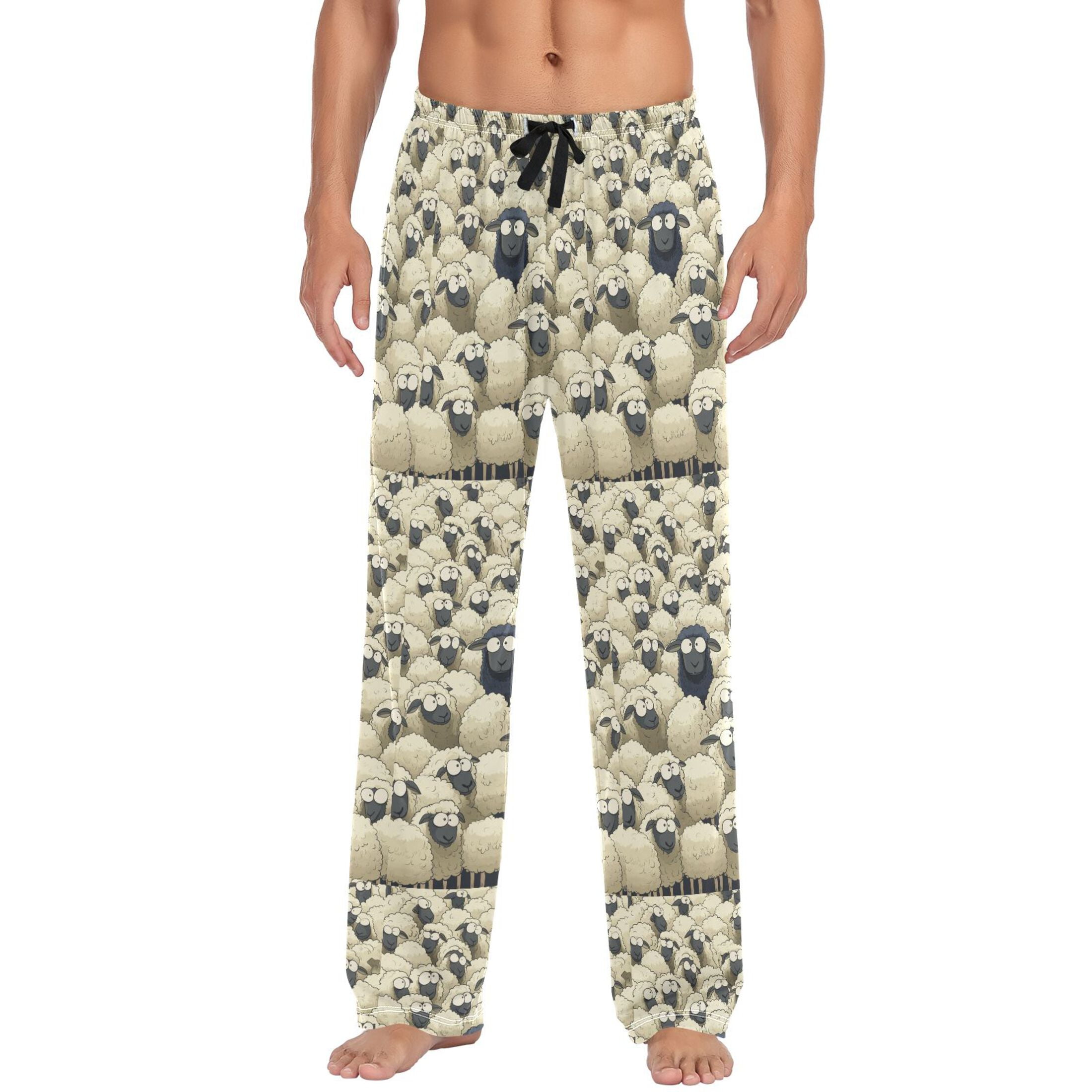 Black Sheep in A White Sheep Mens Pajama Pant Sleep and Lounge Bottons ...