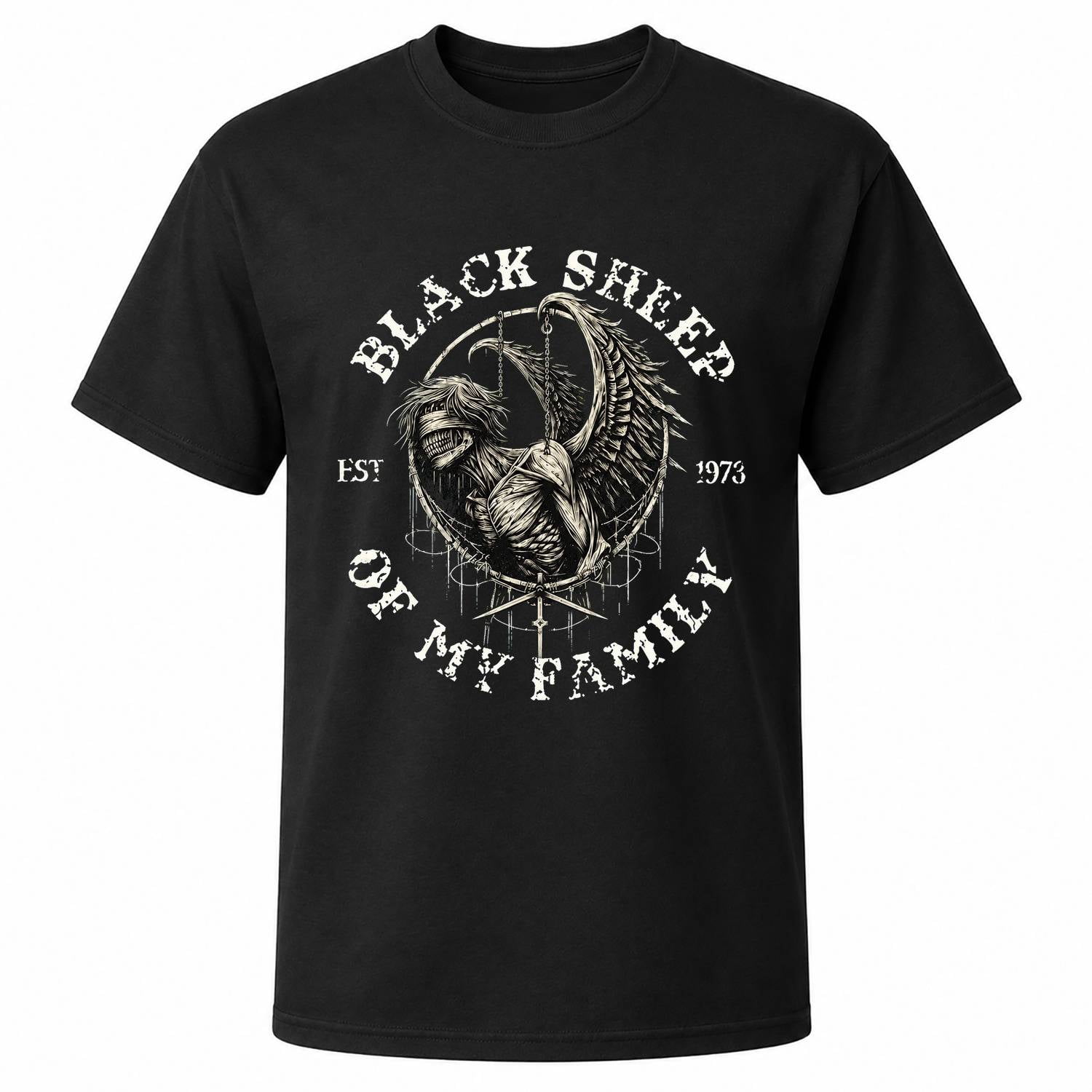 Black Sheep of My Family Winged Ram Graphic T-Shirt, Unisex Classic Fit ...