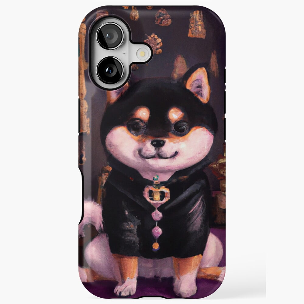Black Shiba Inu Gothic Room Universal Phone Case for iPhone 11–17 Pro ...