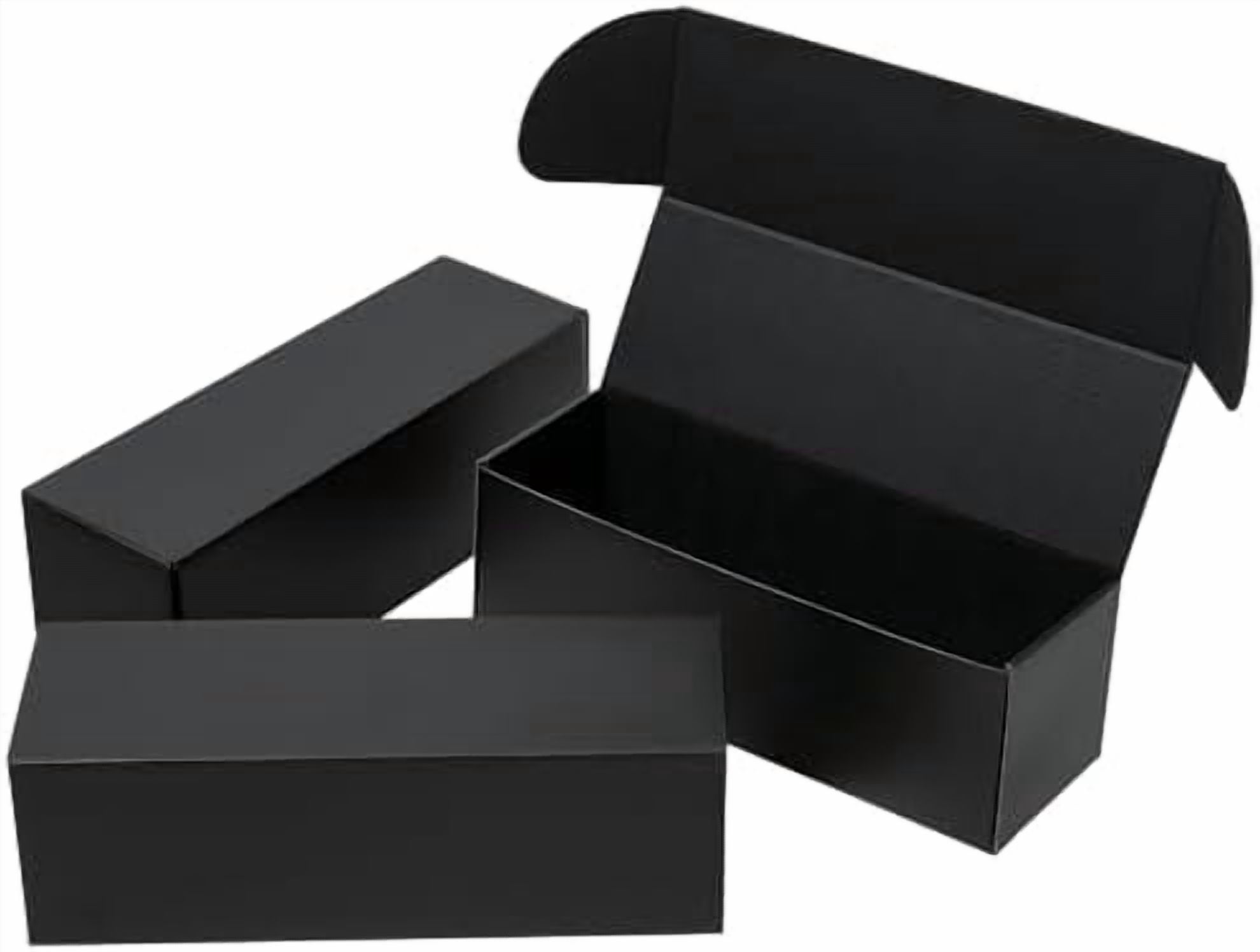 Black Shippping Boxes 12x4x4 Inches 25 Pack Corrugated Cardboard ...