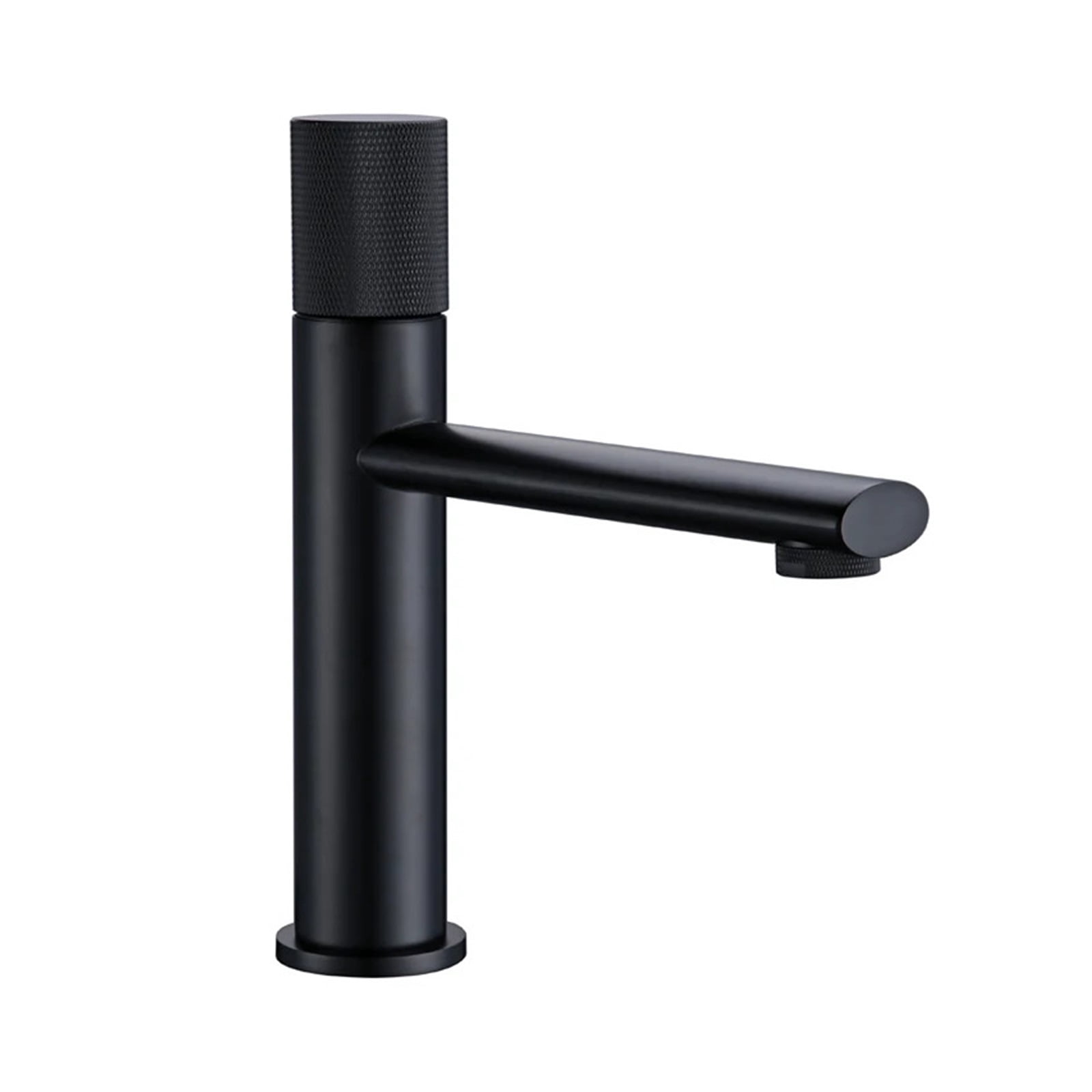 Black Short Faucet, Brass Bathroom Basin Faucet, Cold And Hot Water ...