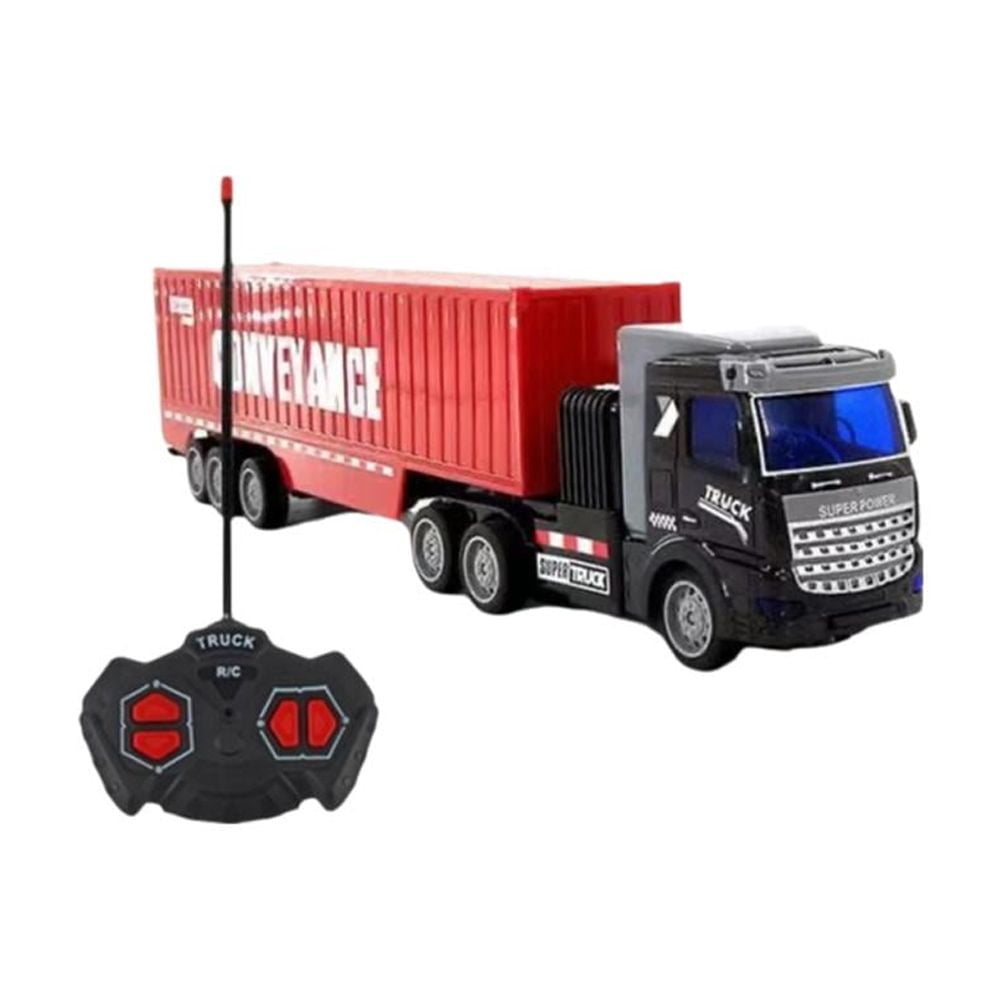 Black Short Head Red Cabinet (E)$ Wireless Rc Remote Control Car Semi ...