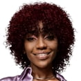 Black Short Natural Fluffy Small Curly Wig Retro Short Curly Hair ...