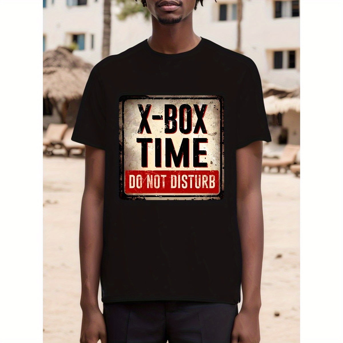 Black Short Sleeve T-shirt - "X-BOX TIME DO NOT DISTURB" Game Themed ...