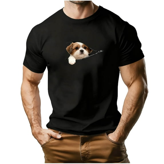 Black Short Sleeve Tee Shirts for Man Fall Summer Crewneck Love Graphic ...