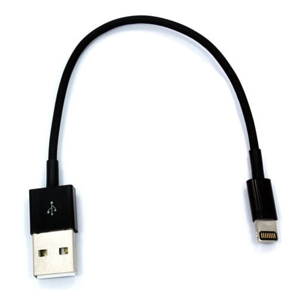 Black Short USB Cable Rapid Charger Sync Power Wire Data Transfer Cord ...