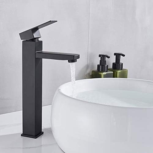 Black Short or Tall Basin Sink Faucet Hot Cold Kitchen Mixer Deck ...