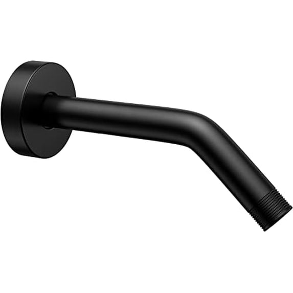 Black Shower Arm 8" Shower Extension Arm Pipe with Flange and Teflon ...