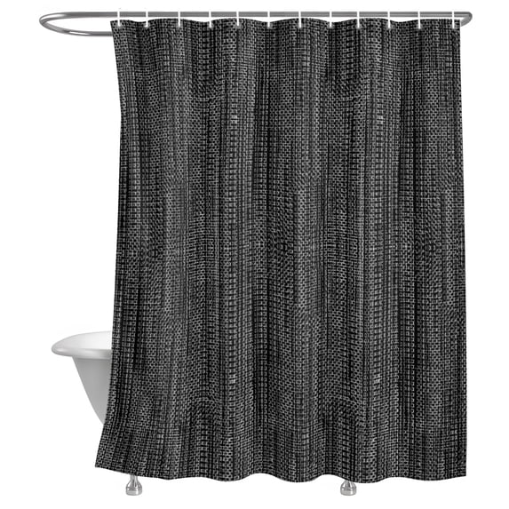 Black Shower Curtain, Country Vintage Minimalist Solid Color Backdrop ...