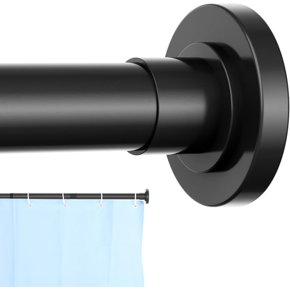 Black Shower Curtain Rod 31 to 92 Inch,1 Inch Diameter Adjustable ...