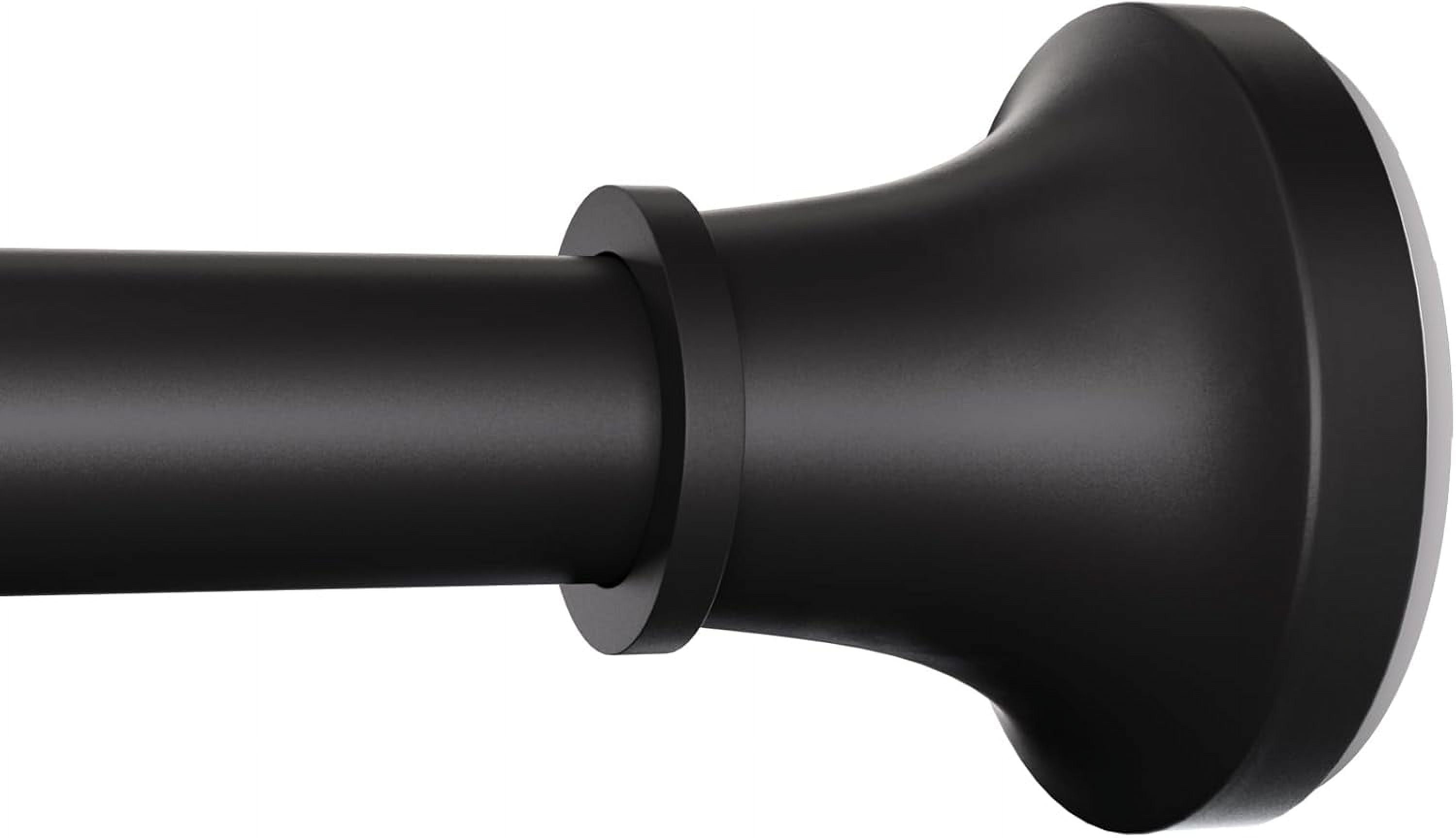 Black Shower Curtain Rod Spring Tension, Adjustable Stainless Steel ...